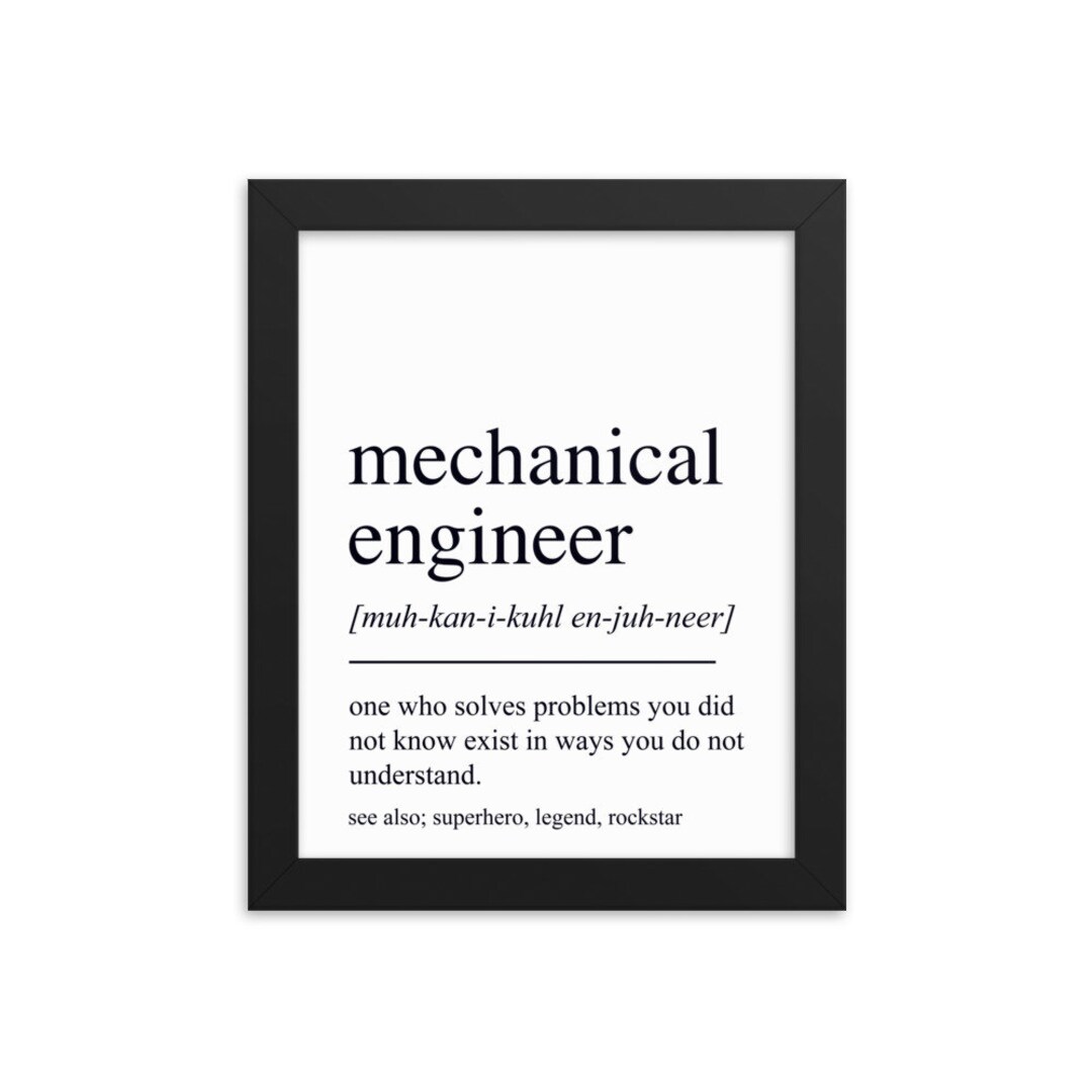 Mechanical Engineer Gift, Mechanical Engineer Wall Art, Mechanical ...