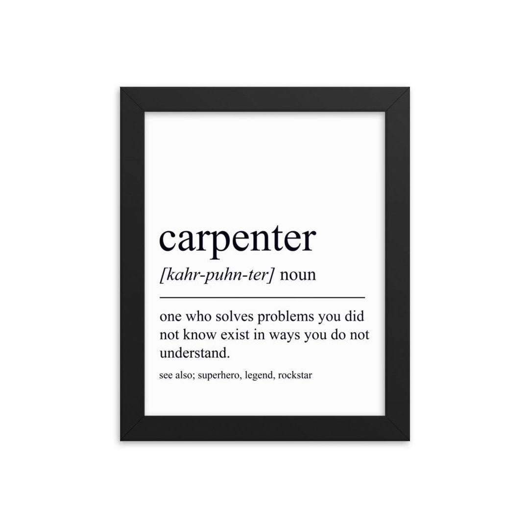 Carpenter Gift, Carpenter Wall Art, Gifts for Carpenter, Carpenter ...