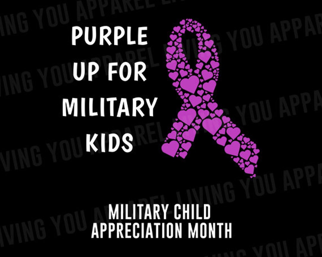 Purple up for Military Kids Png, Military Family, Military Appreciation ...