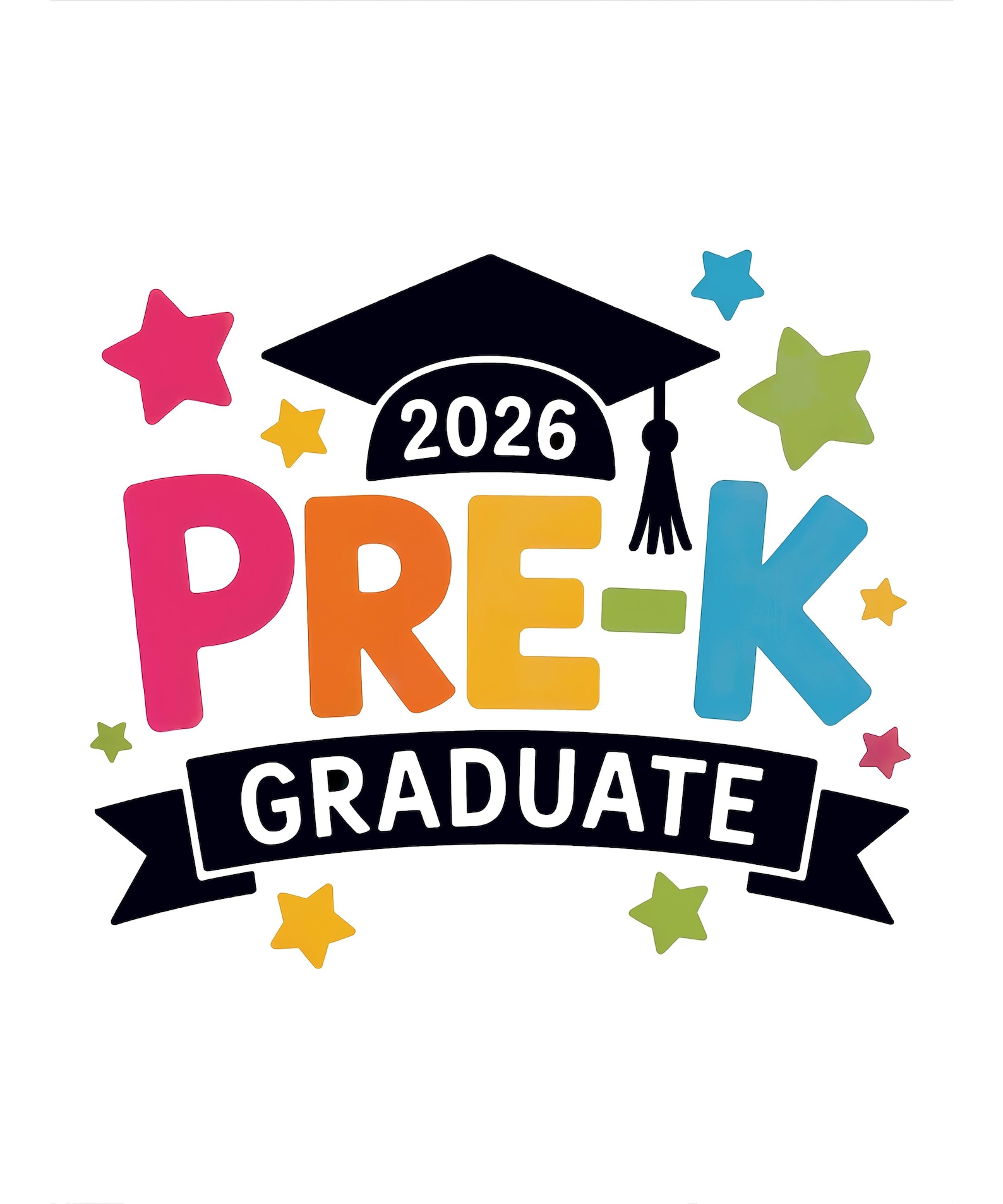 Pre-k Graduate 2026 Sublimation PNG – Colorful Preschool Graduation ...