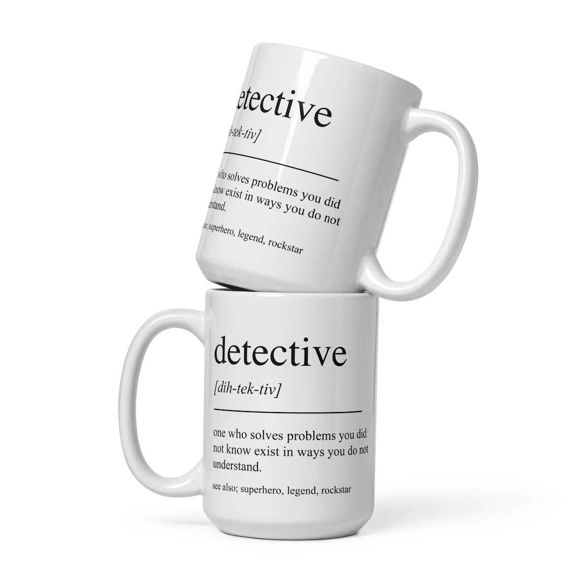 Detective Gift, Funny Detective Mug, Gifts for Police Detective, Police ...