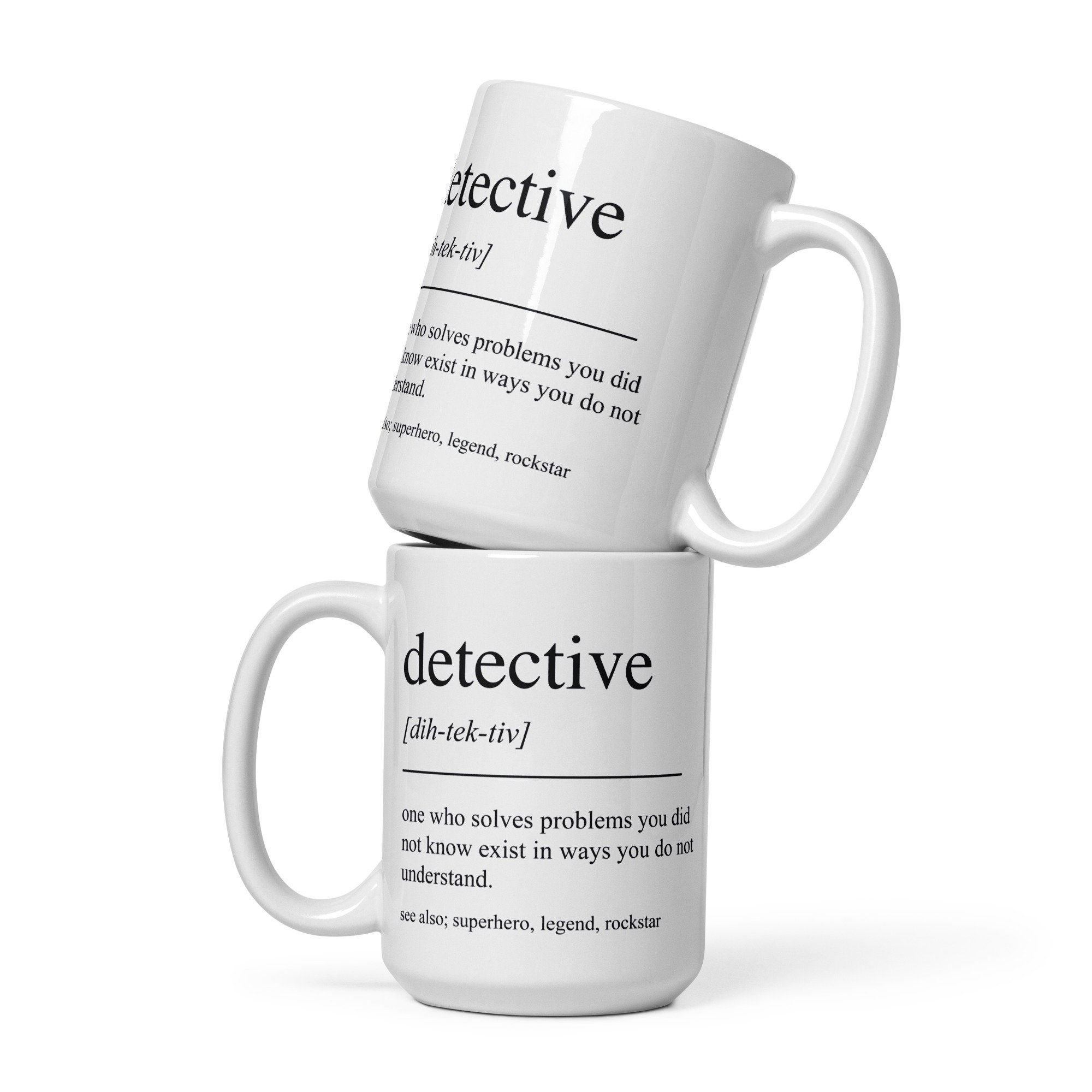 Detective Gift, Funny Detective Mug, Gifts for Police Detective, Police ...