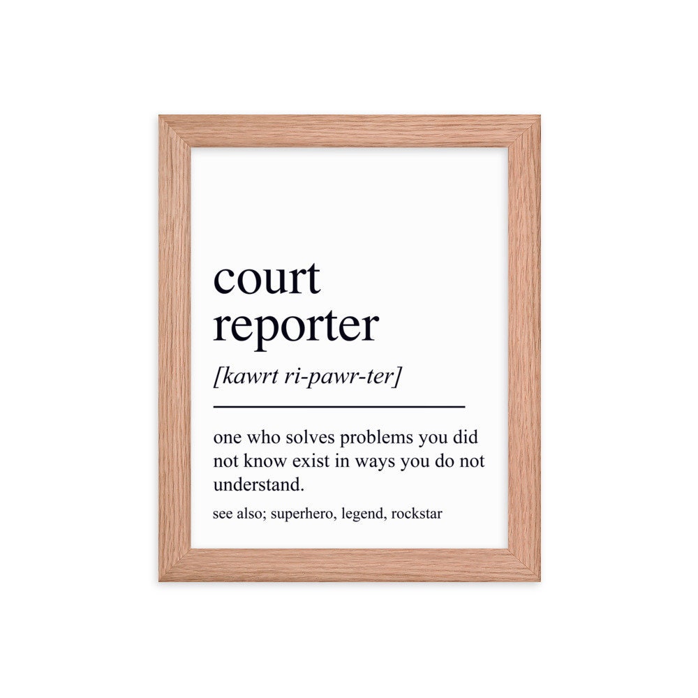 Court Reporter Gift, Court Reporter Wall Art, Gifts for Court Reporter ...