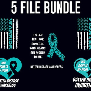 Batten Disease Png Bundle, Batten Disease Awareness Month Png, Teal ...