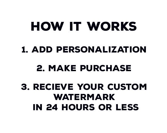 Custom Watermark Personalized Watermark Watermark Png - Etsy