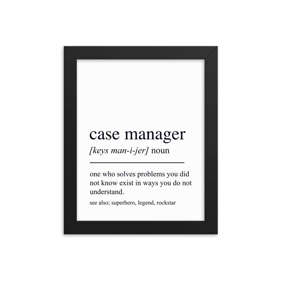Case Manager Gift, Case Manager Wall Art, Gifts for Case Manager, Case ...