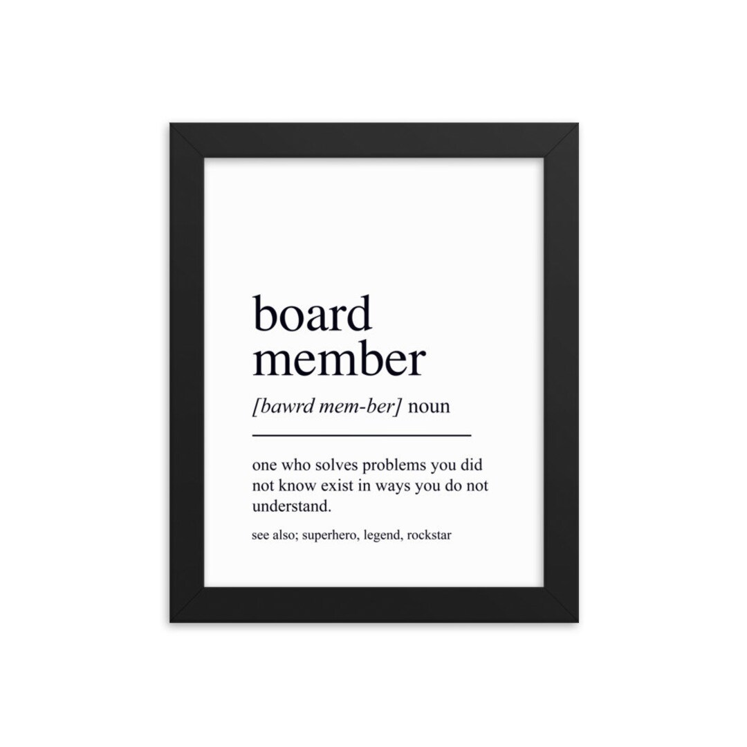 Board Member Gift, Board Member Wall Art, Gifts for Board Member, Board ...