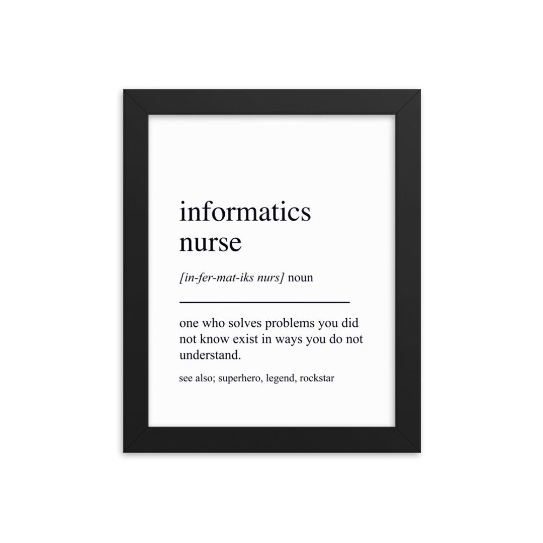 Informatics Nurse Gift, Informatics Nurse Wall Art, Gifts for ...