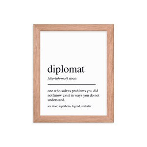 Diplomat Gift, Diplomat Wall Art, Gifts for Diplomat, Diplomat Office ...
