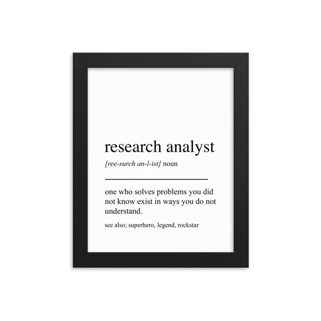 Research Analyst Gift, Research Analyst Wall Art, Gifts for Research ...