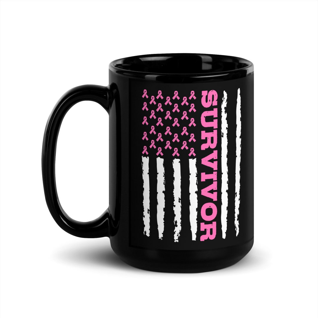 Personalized Breast Cancer Survivor Mug, Breast Cancer Gift, Pink ...