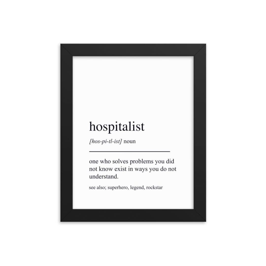 Hospitalist Gift, Hospitalist Wall Art, Gifts for Hospitalist ...