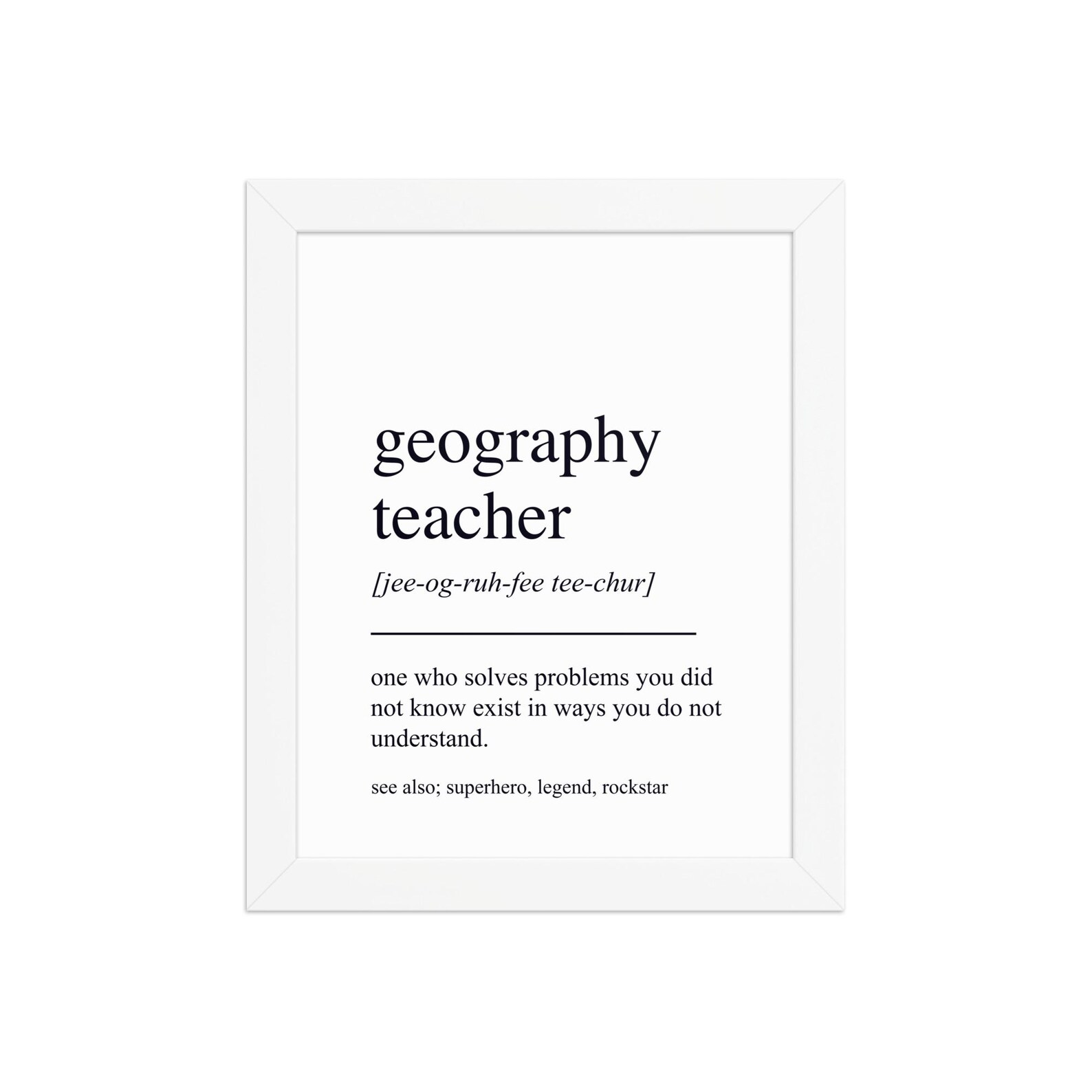 Geography Teacher Gift, Geography Teacher Wall Art, Gifts for Geography ...