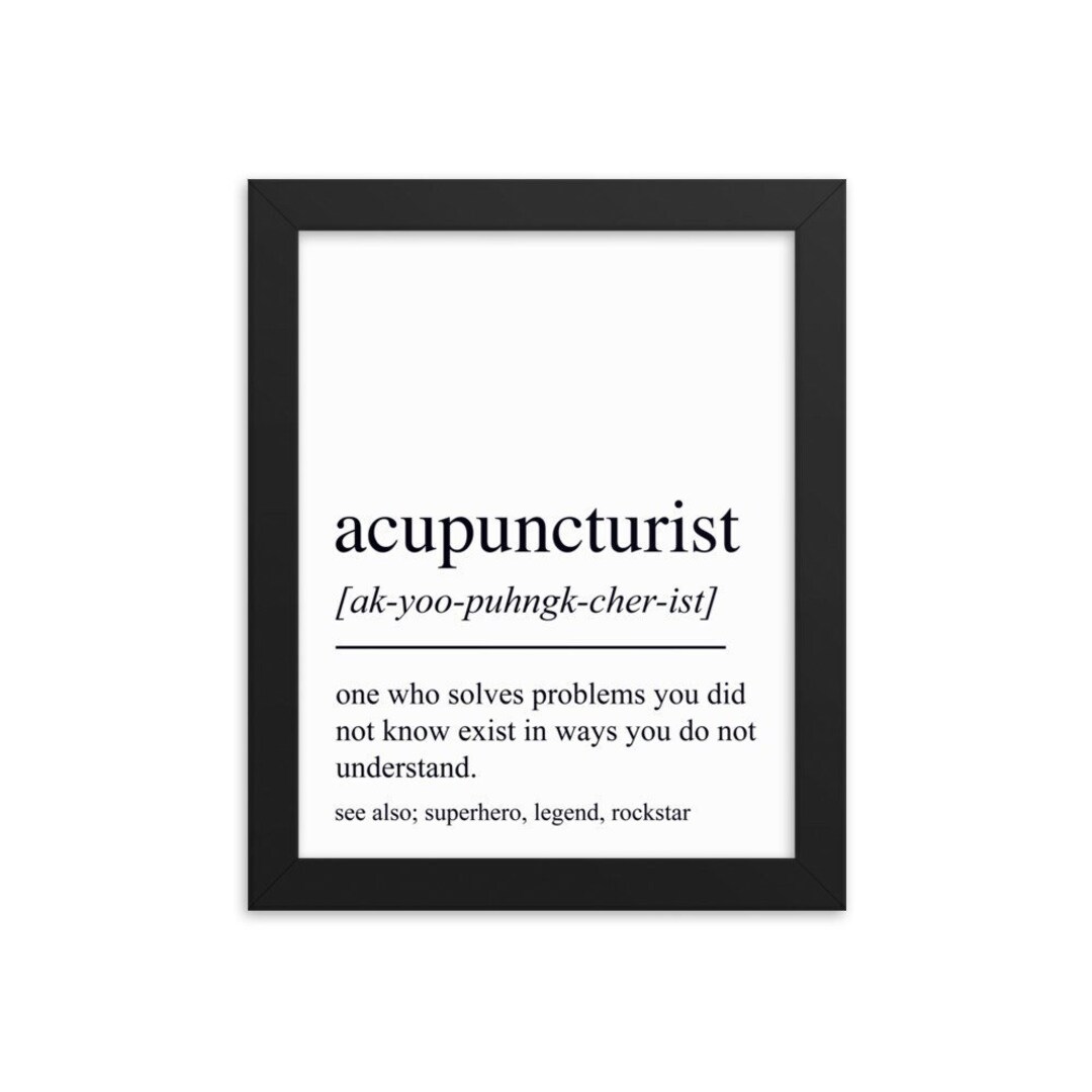 Acupuncturist Gift, Acupuncturist Wall Art, Gift for Acupuncturist ...