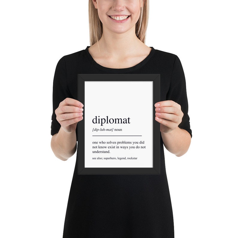 Diplomat Gift, Diplomat Wall Art, Gifts for Diplomat, Diplomat Office ...