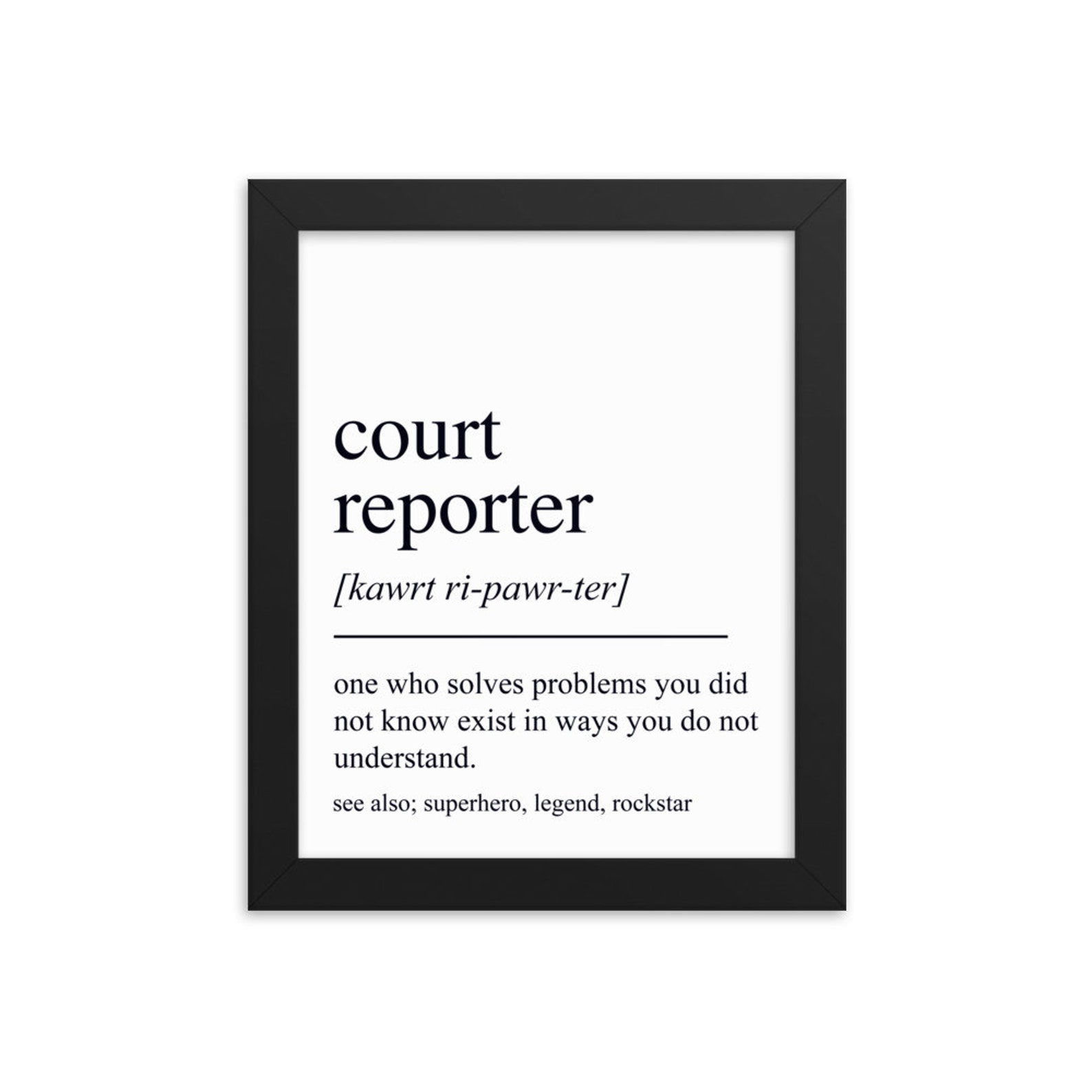 Court Reporter Gift, Court Reporter Wall Art, Gifts for Court Reporter ...