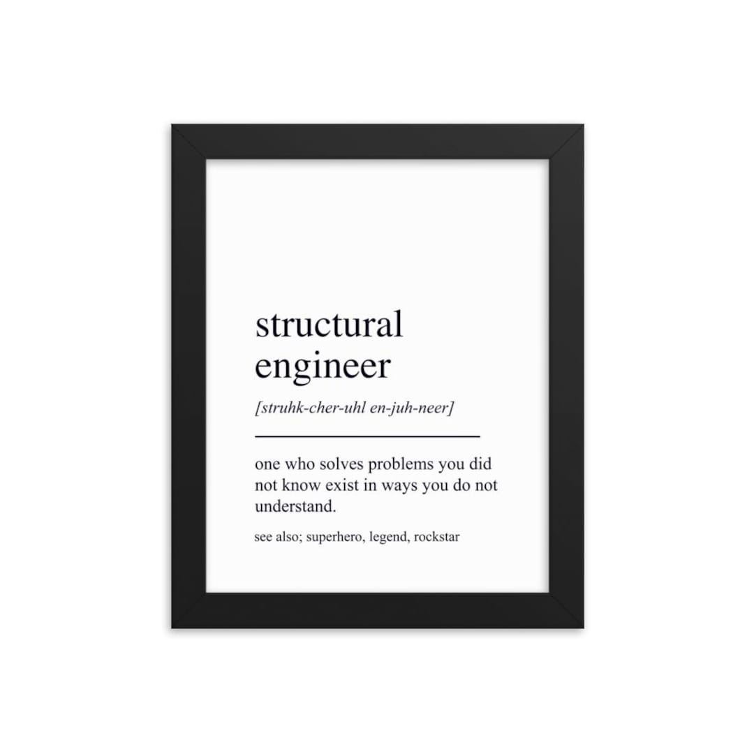 Structural Engineer Gift, Structural Engineer Wall Art, Gifts for ...
