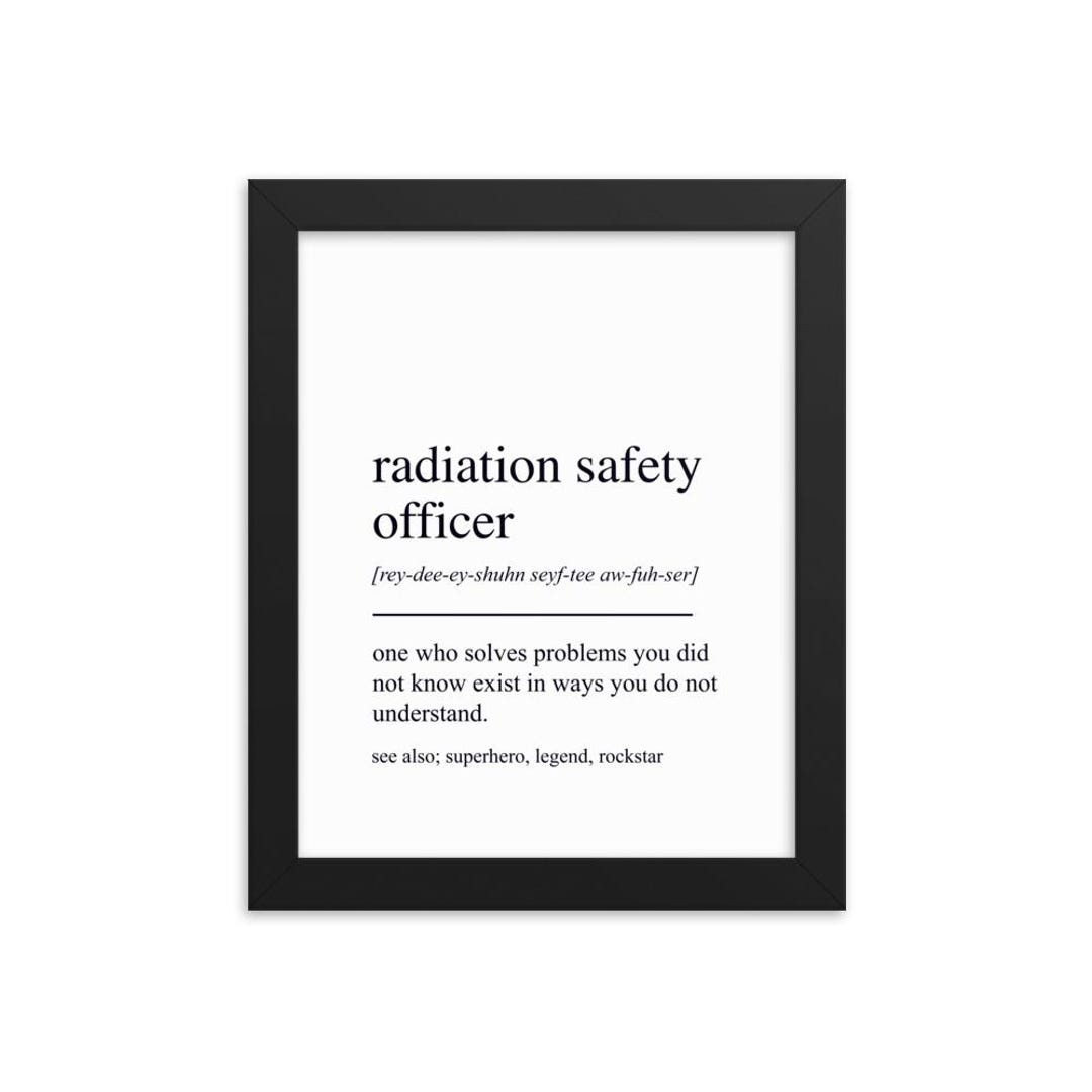 Radiation Safety Officer Gift, Radiation Safety Officer Wall Art, Gifts ...