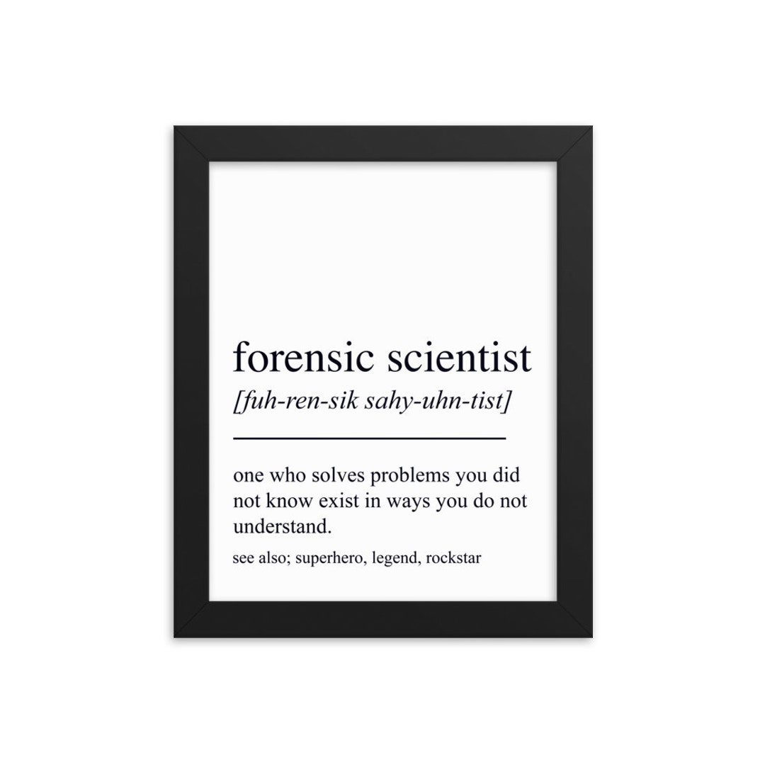 Forensic Scientist Gift, Forensic Scientist Wall Art, Forensic ...
