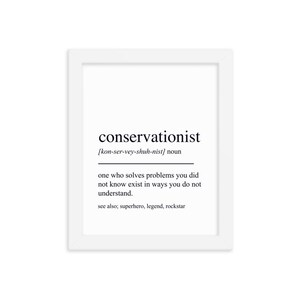 Conservationist Gift, Conservationist Wall Art, Gifts for ...