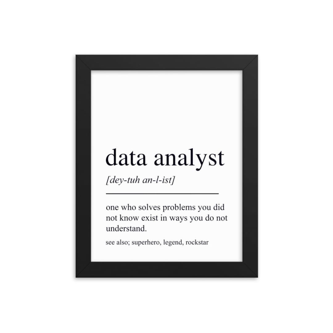 Data Analyst Gift, Data Analyst Wall Art, Data Analyst Graduation Gift ...