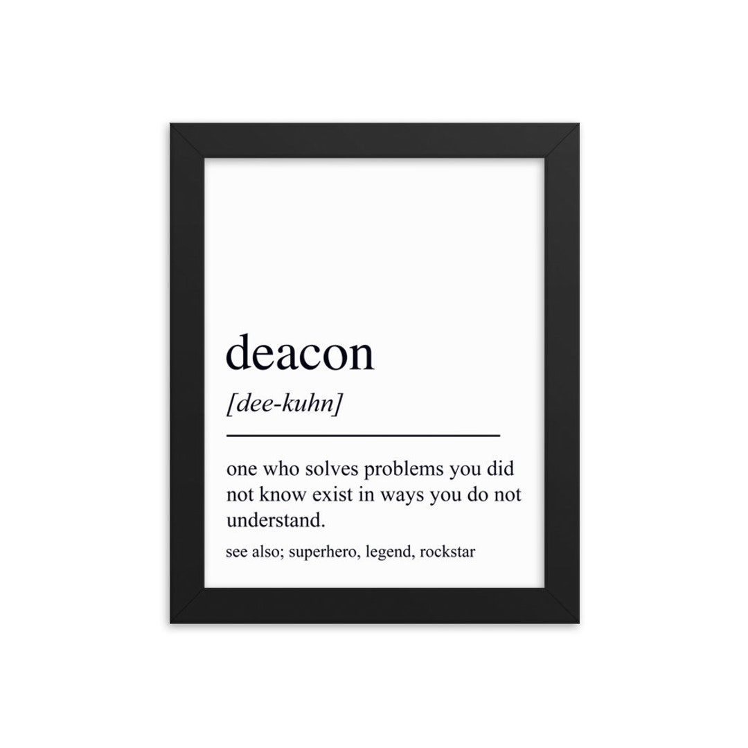 Deacon Gift, Deacon Wall Art, Gift for Deacon, Deacon Wall Decor ...