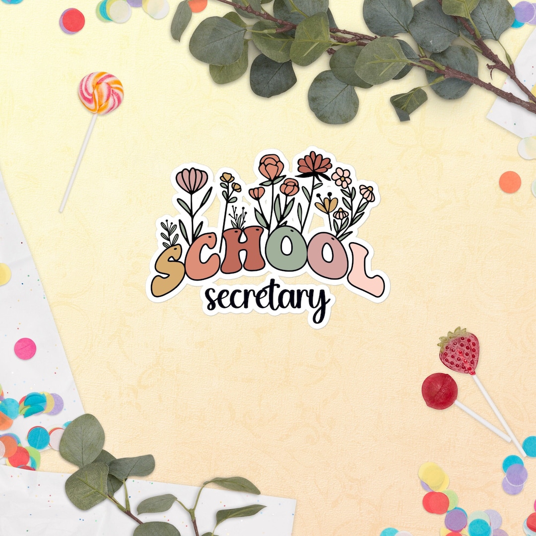 School Secretary Sticker, School Secretary Gift, School Secretary ...