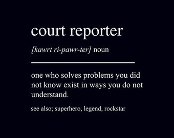 Court Reporter - Etsy