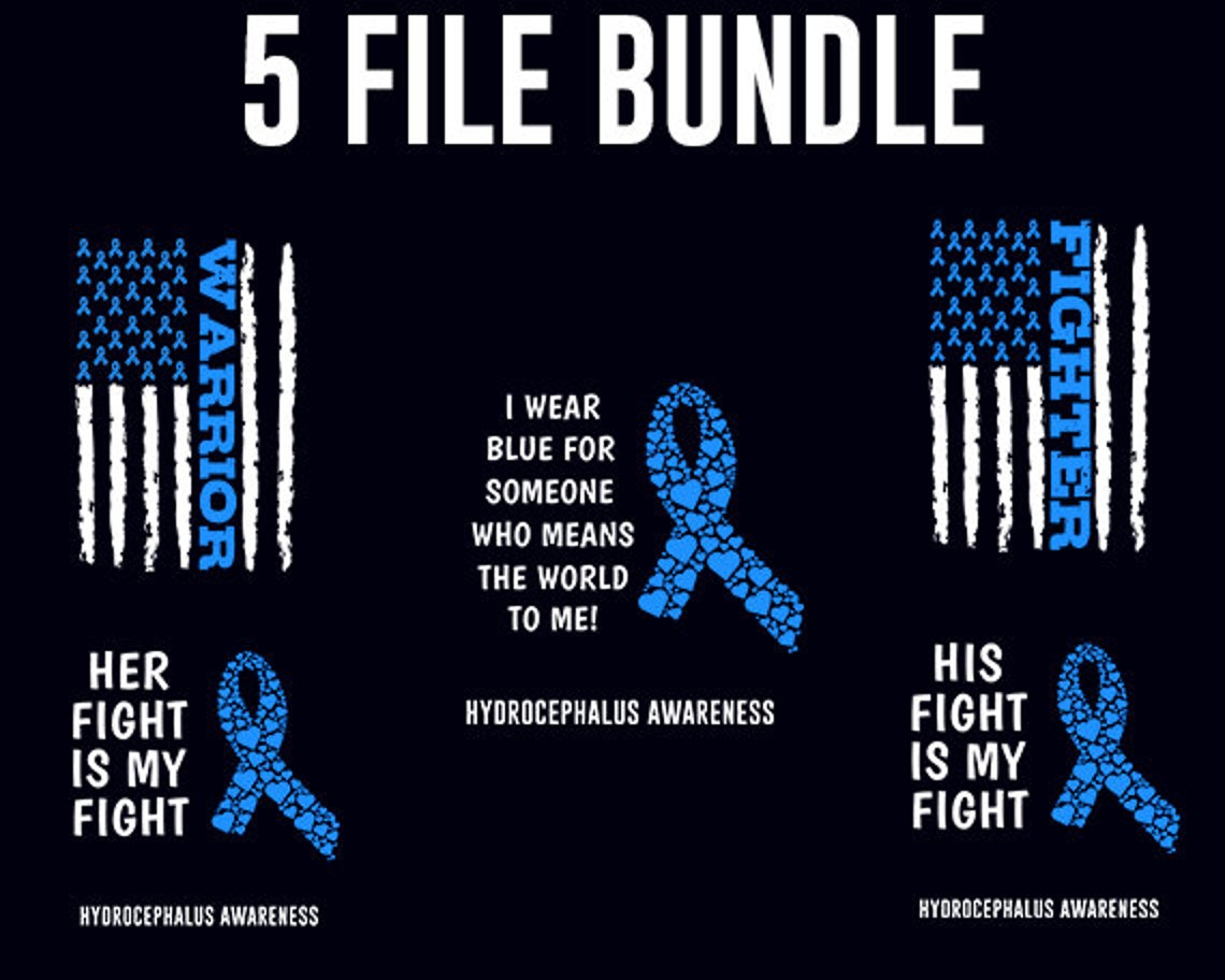 Hydrocephalus Png Bundle, Hydrocephalus Awareness, Blue Ribbon, Hydro ...