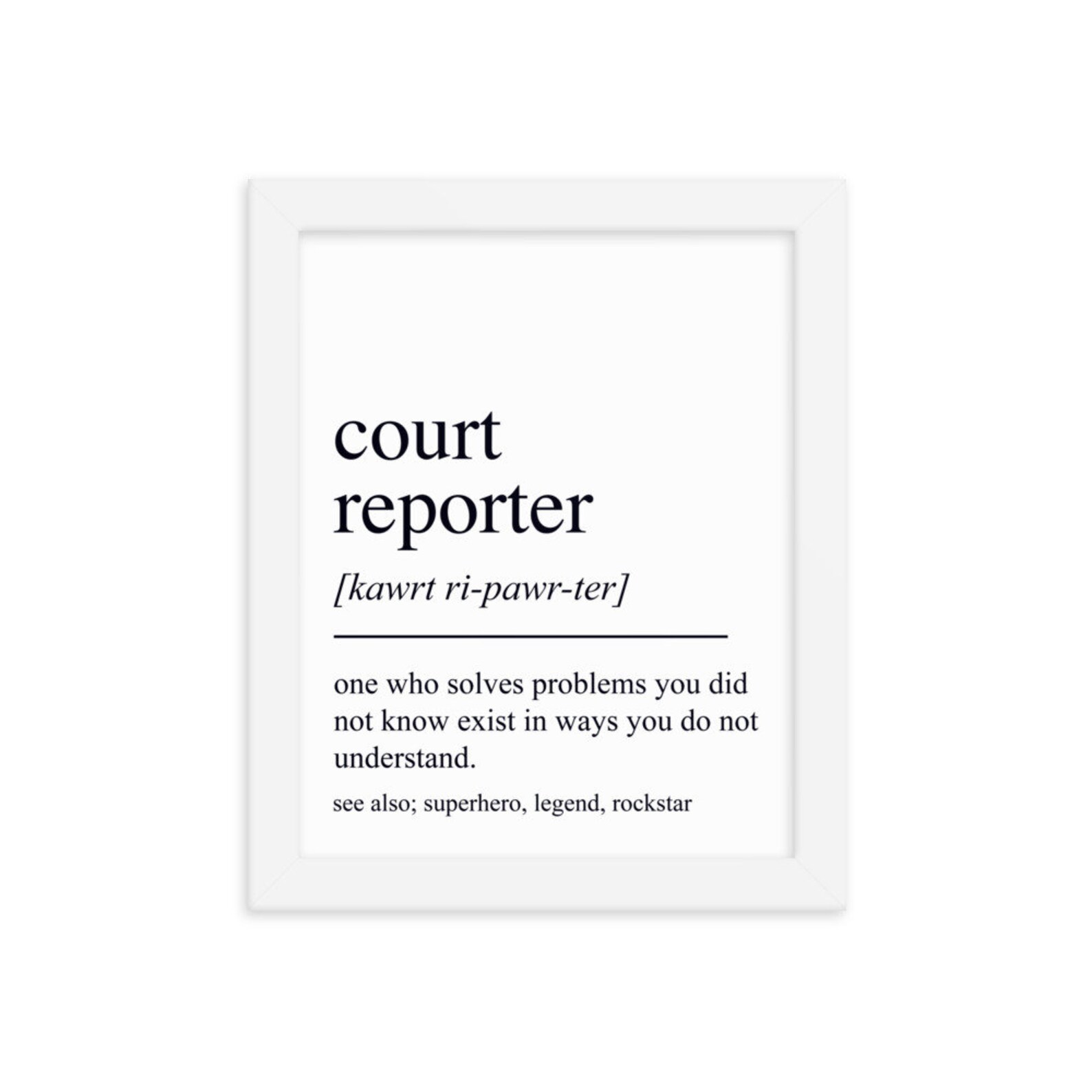 Court Reporter Gift, Court Reporter Wall Art, Gifts for Court Reporter ...