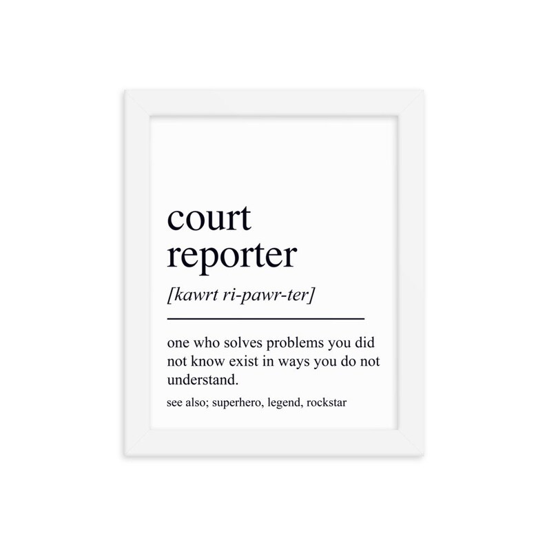 Court Reporter Gift, Court Reporter Wall Art, Gifts for Court Reporter ...