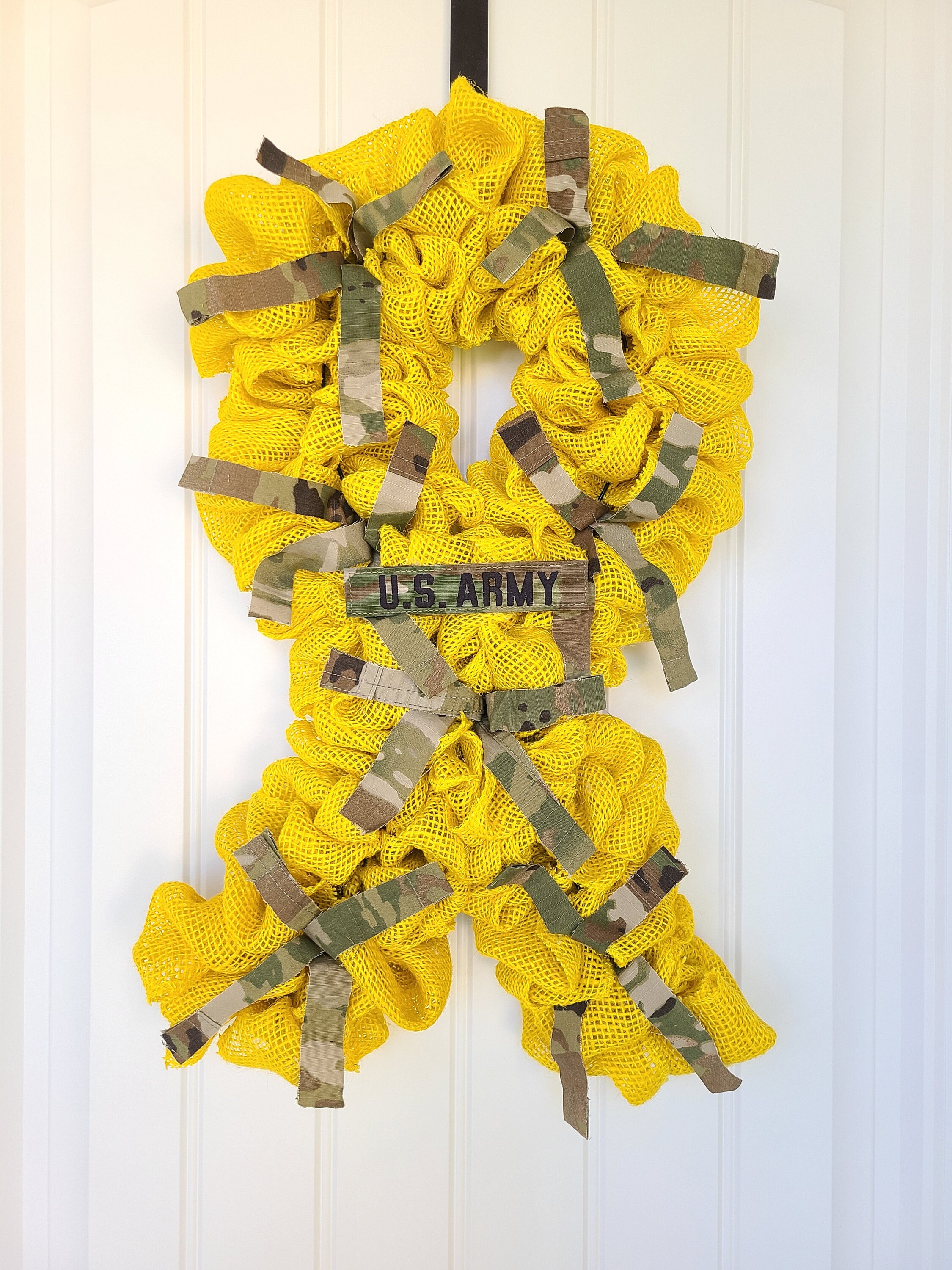 Yellow Ribbon Military Wreath - Military Wreath, Veterans Day, Memorial ...