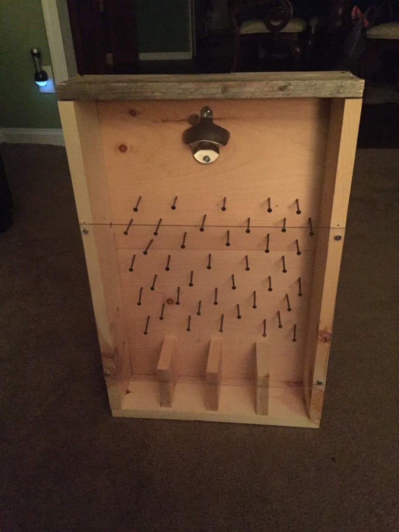 Homemade Rustic Novelty Bottlecap Plinko Drinking Game - Etsy