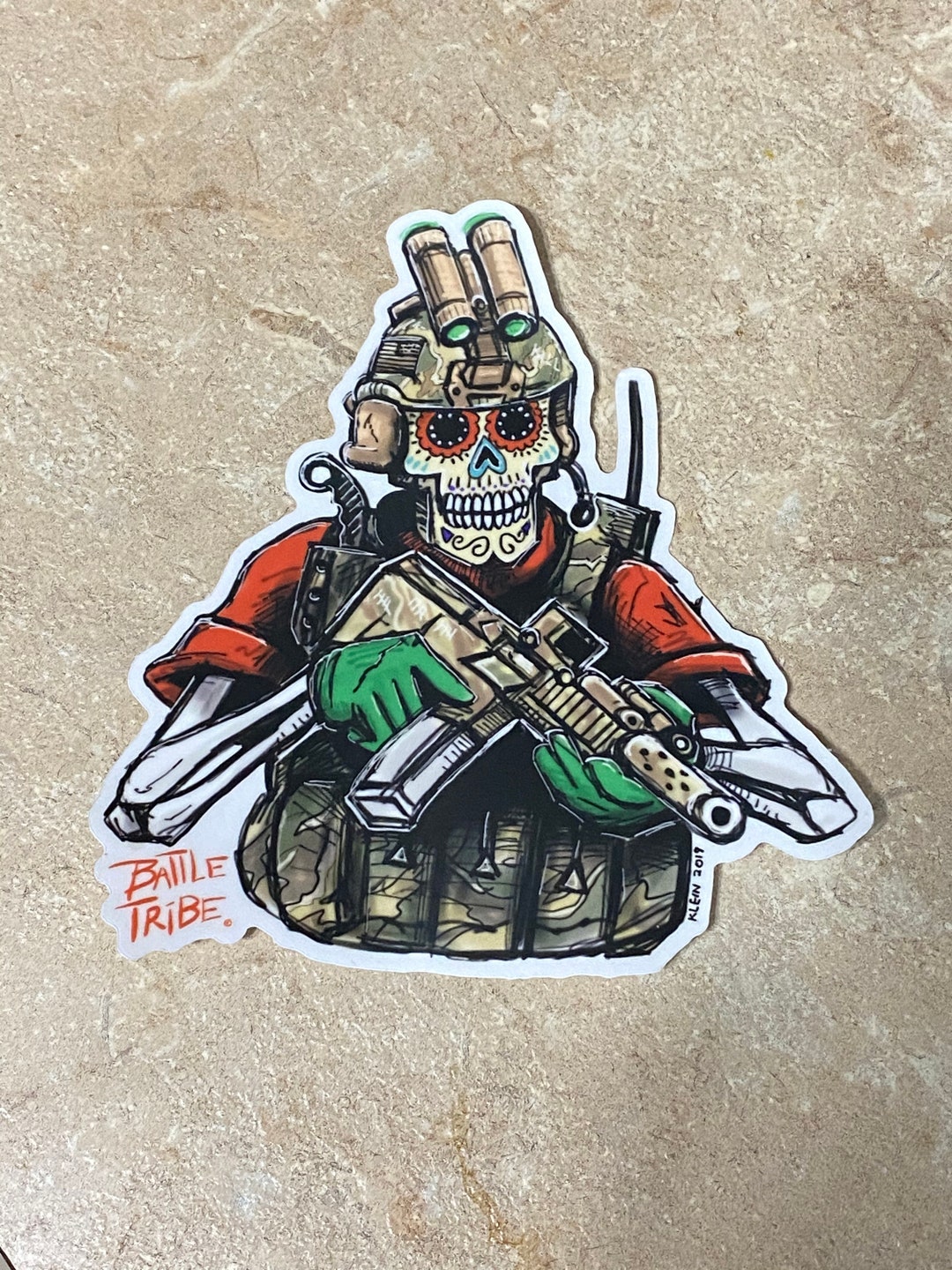 Sugar Skull Commando Sticker Number 1 - Etsy