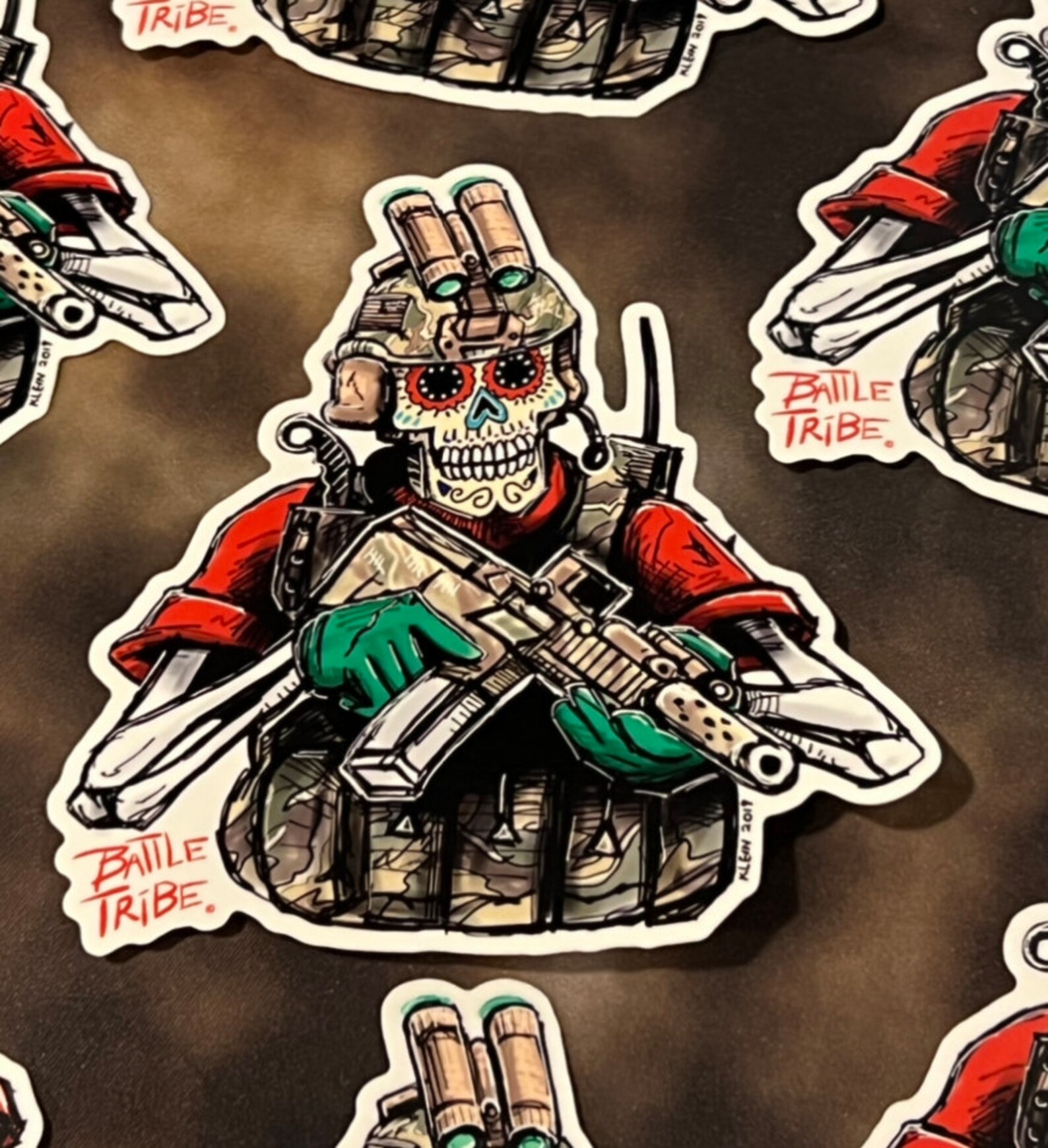 Original Sugar Skull Commando Sticker - Etsy