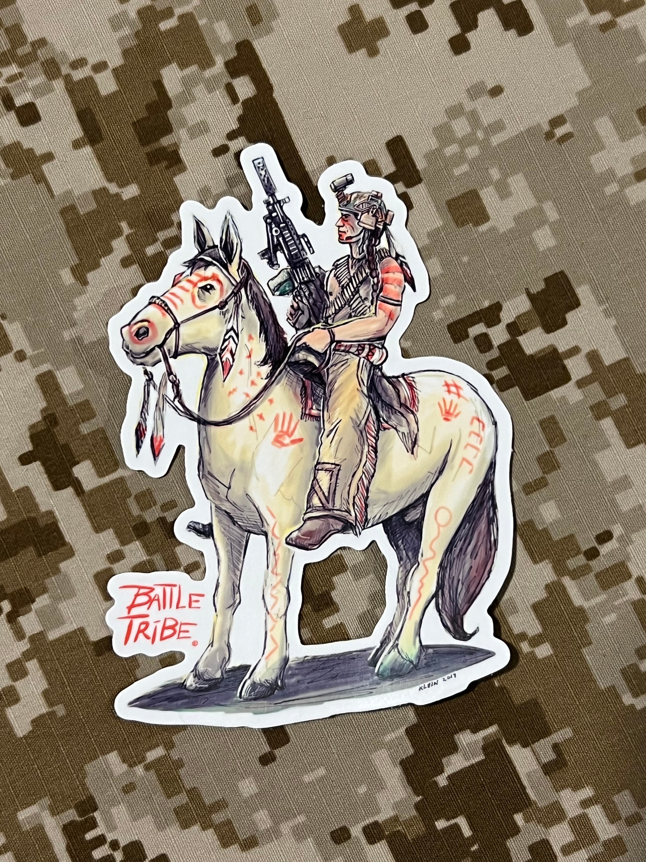 Battle Tribe warrior Sticker - Etsy