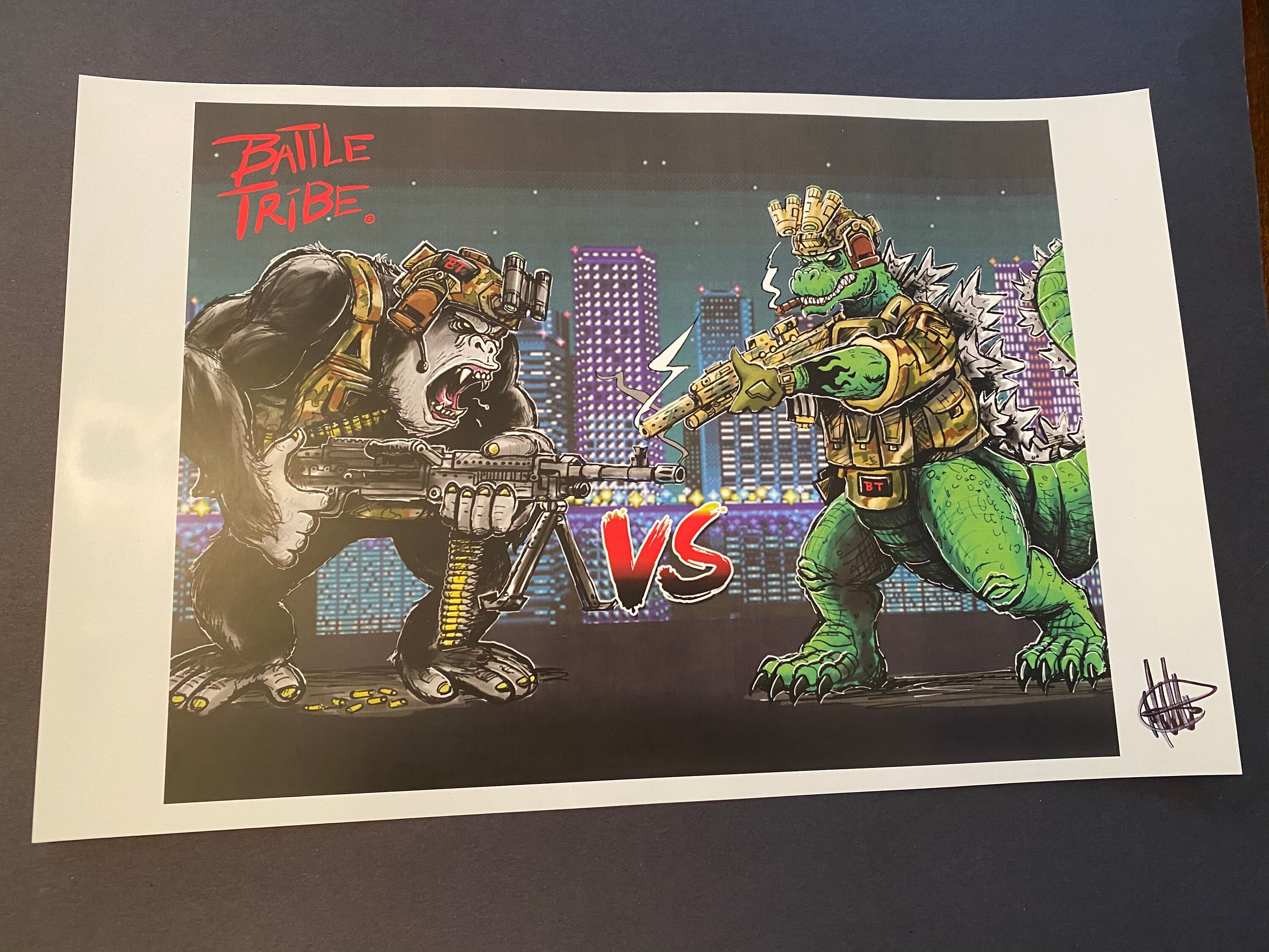 Tactizilla Vs Tactical Kong 11x17 Art Print 3A - Etsy