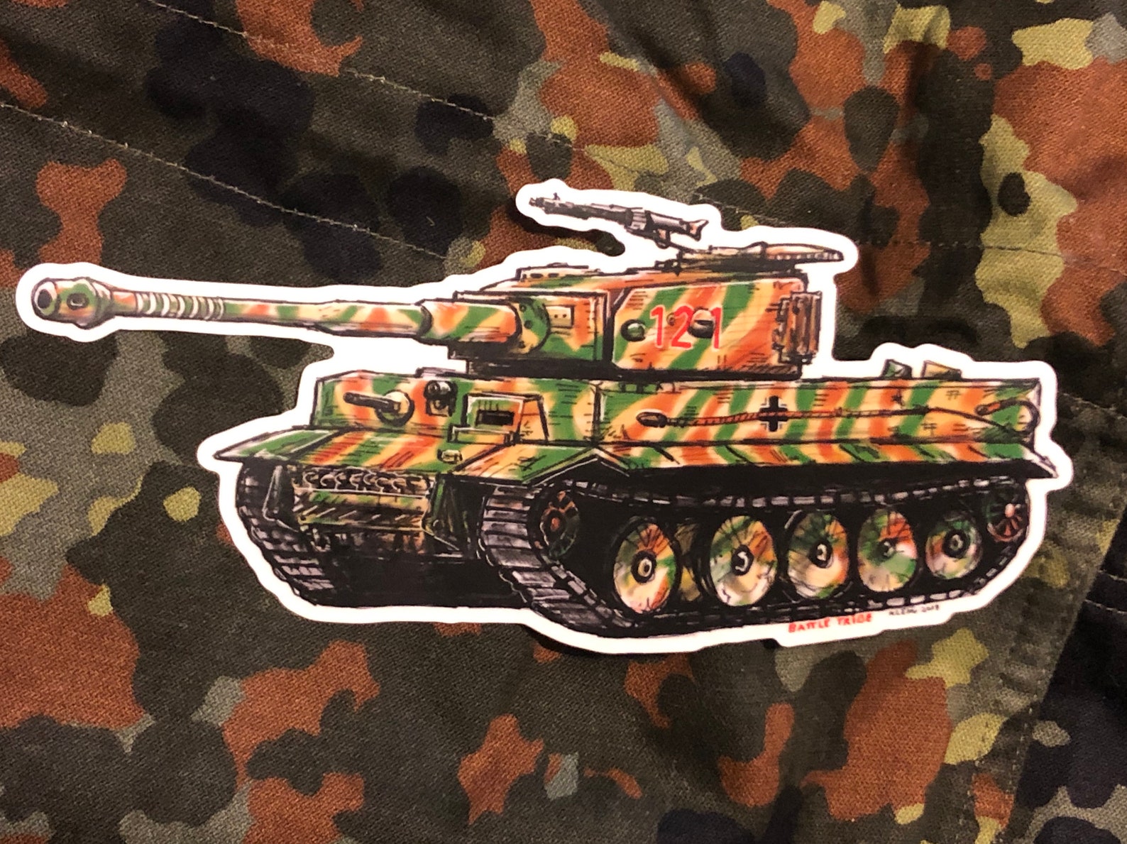 WW2 German Tiger Tank sticker 5B | Etsy