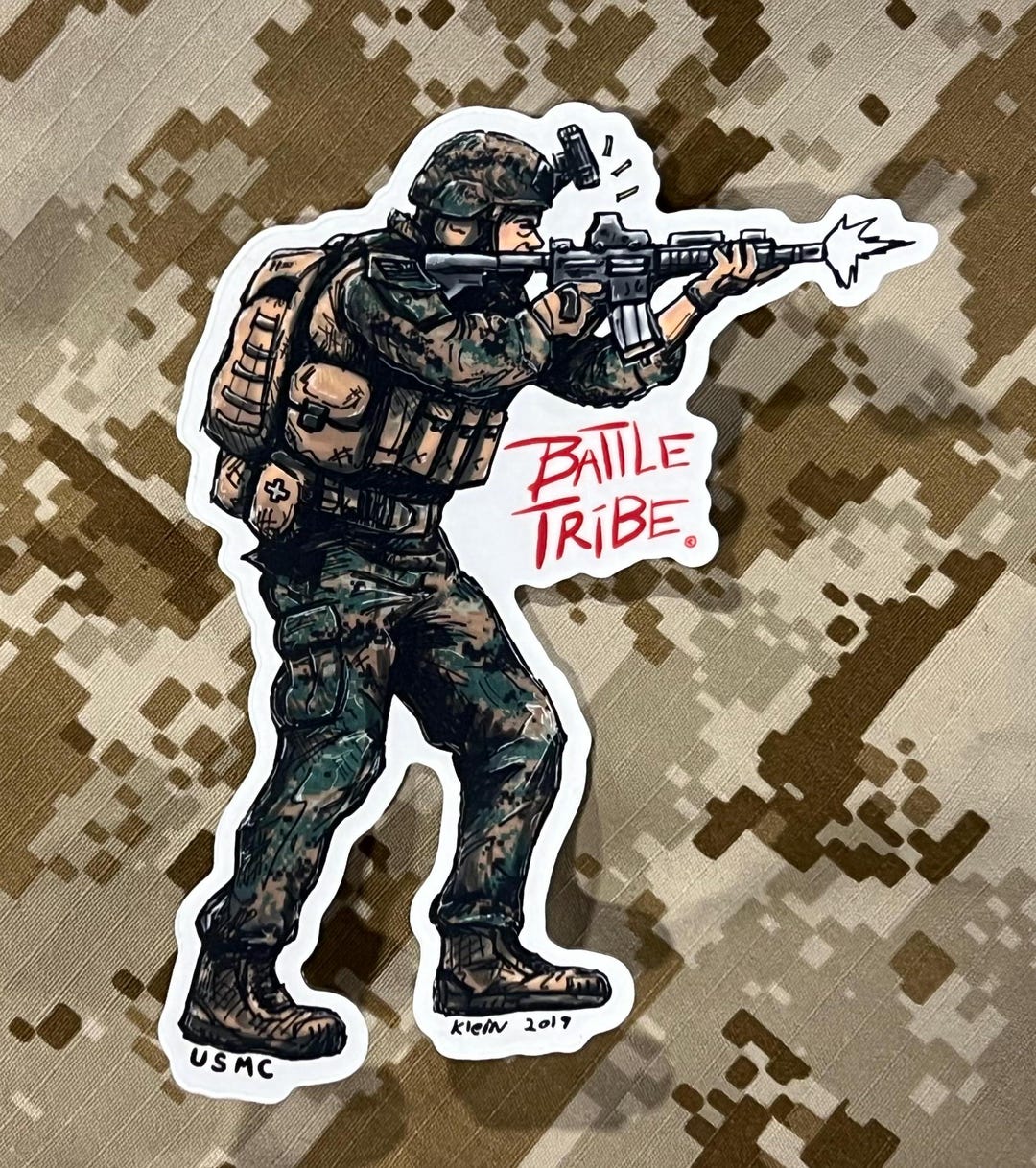 Gloss USMC Grunt Sticker - Etsy