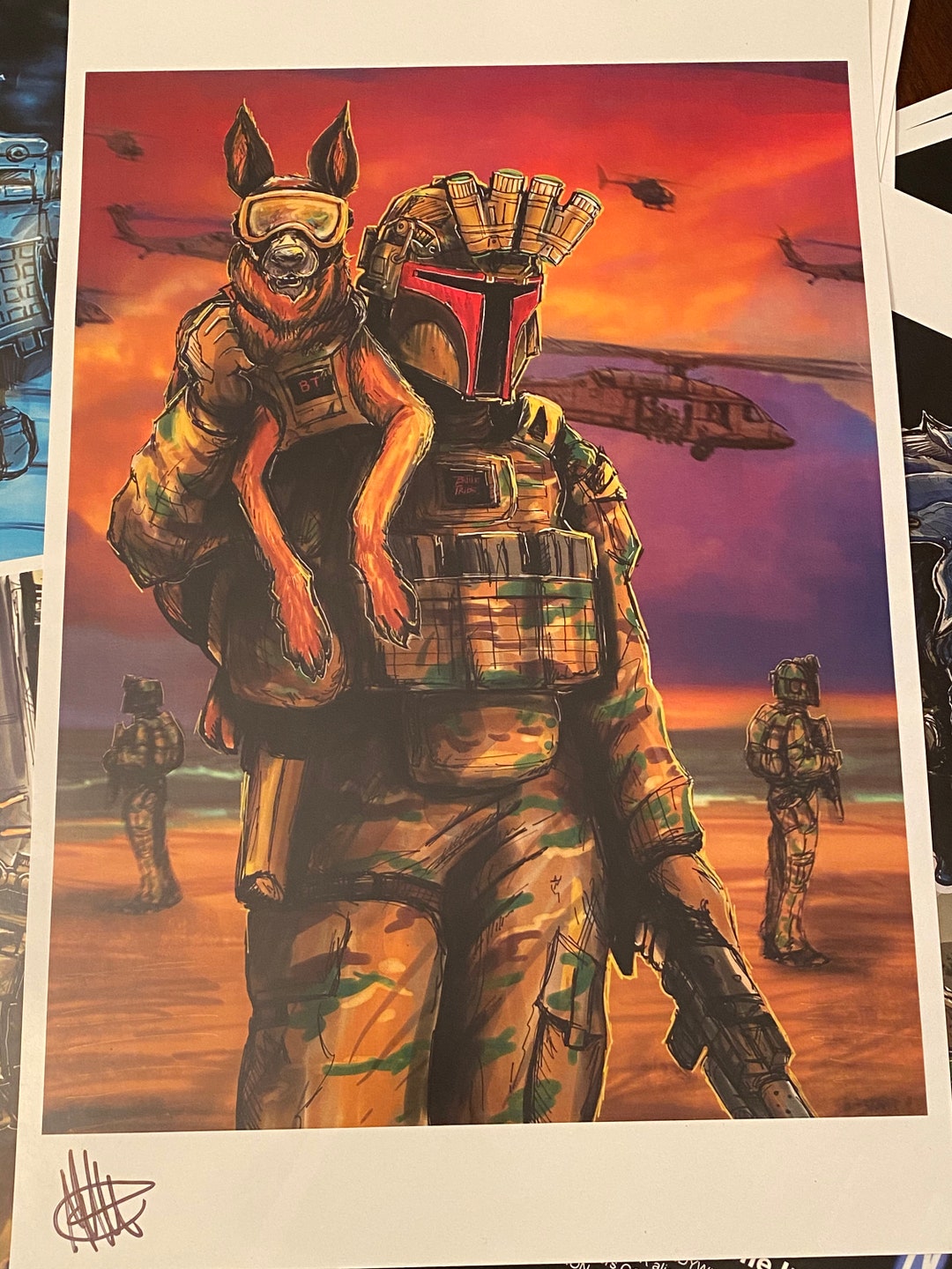 Battle Tribe “boba Fetch”11x17 Signed Art Print 1A - Etsy