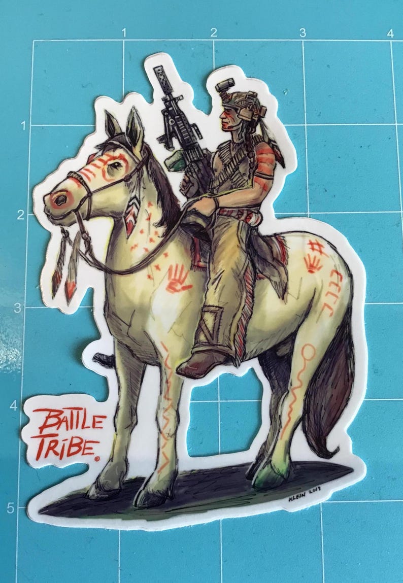 Battle Tribe warrior Sticker - Etsy
