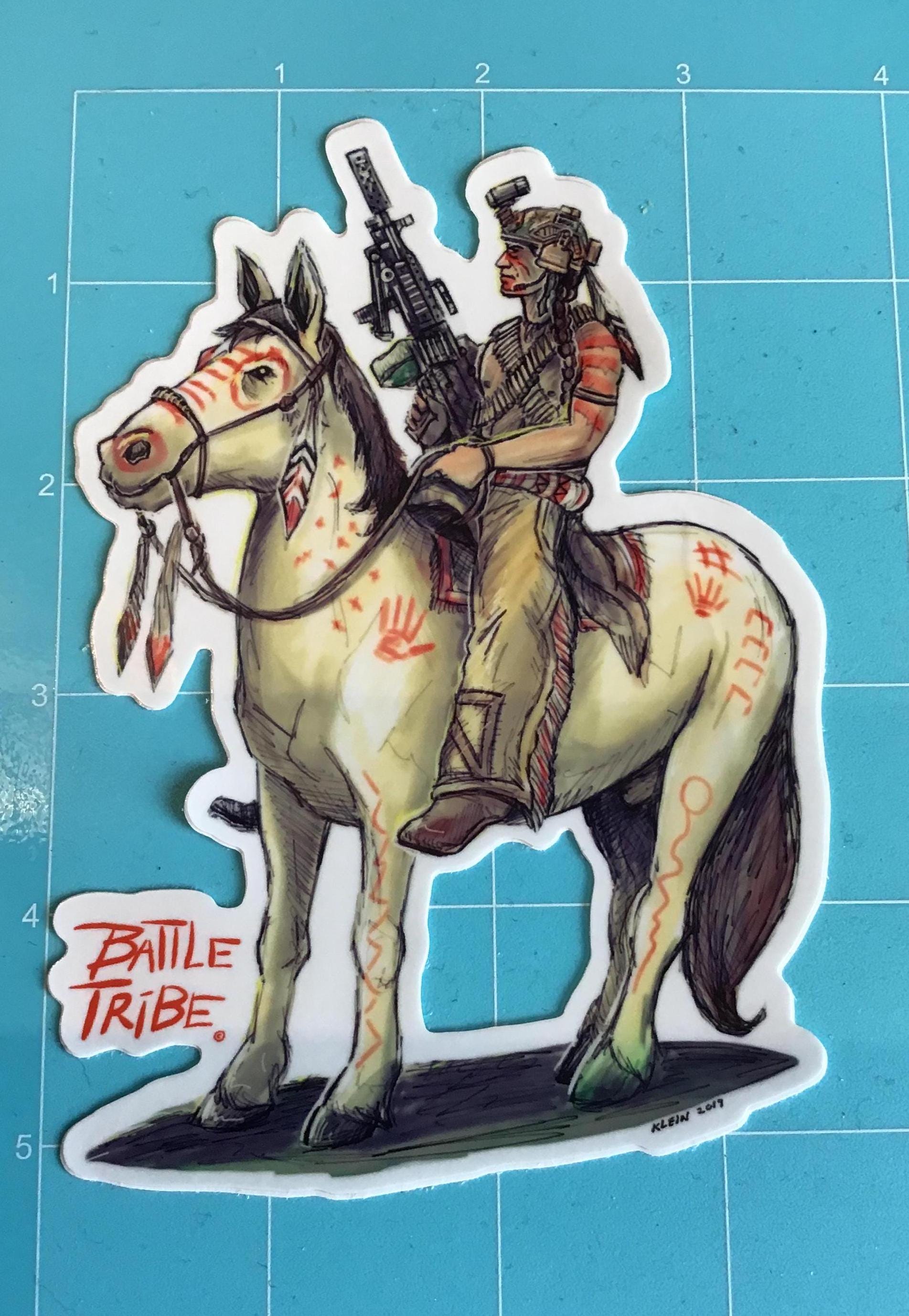 Battle Tribe warrior Sticker - Etsy