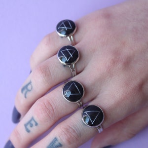 Alchemy Ring / Four Elements / Alchemist Element Symbol / Fire - Etsy