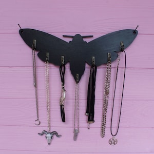 Moth Jewelry Organizer / Gothic Home Decor / Goth Key Holder / Moth ...