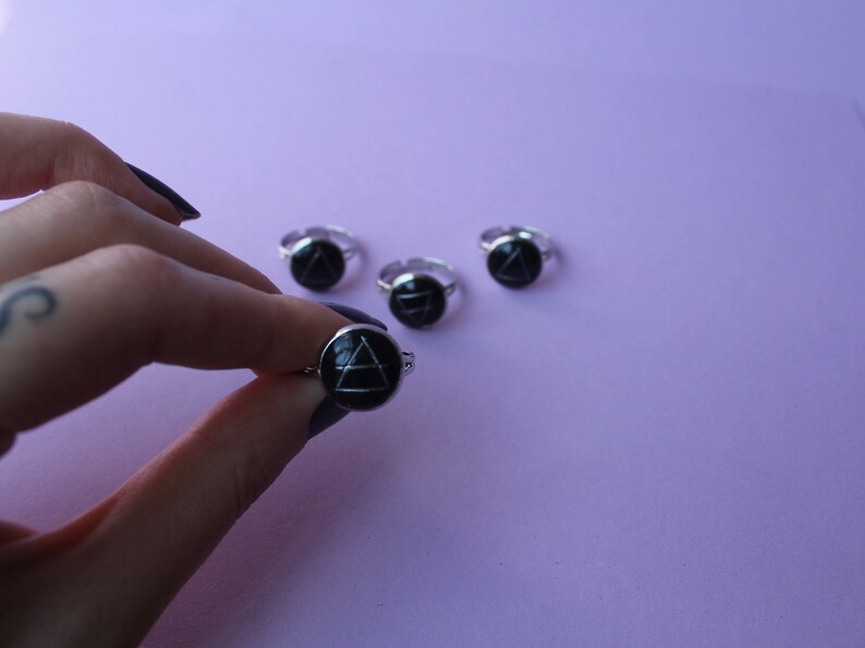 Alchemy Ring / Four Elements / Alchemist Element Symbol / Fire - Etsy