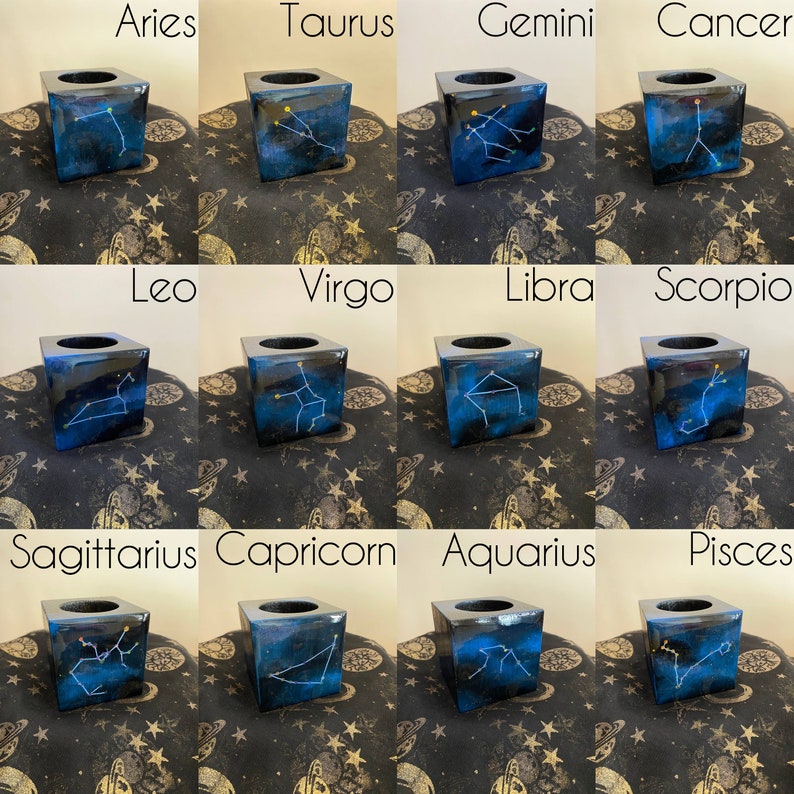 Zodiac Constellation Candle Holder / Astrology Gifts / Whimsigoth Decor ...