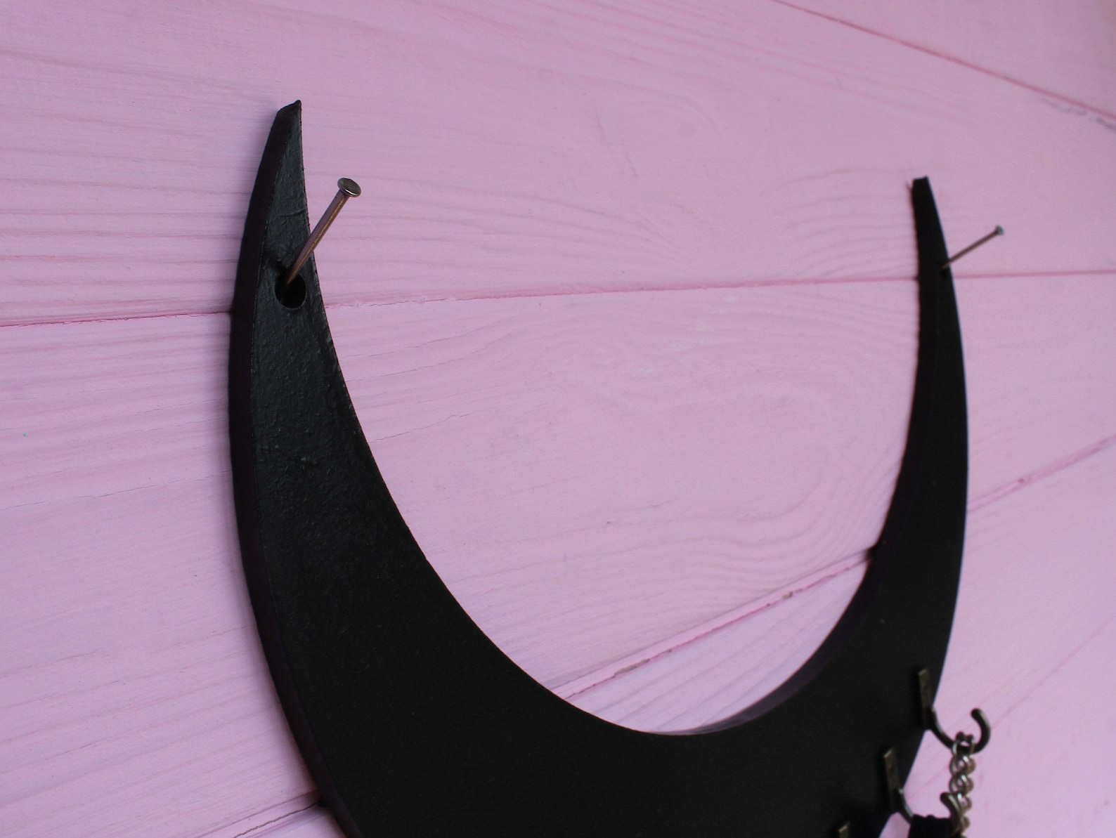 Crescent Moon Jewelry Organizer / Moon Wall Hanging Jewelry - Etsy