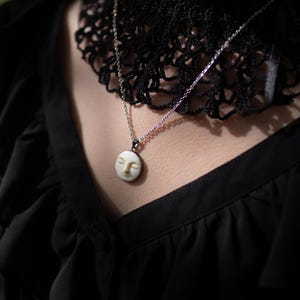 Moon With Face Necklace / Whimsigoth Jewelry / Celestial Pendant / Man ...