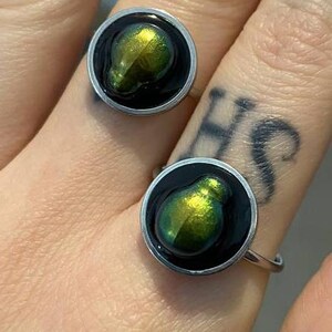 Green Beetle Ring / Whimsigoth Jewelry / Chrysolina / Nature Inspired ...