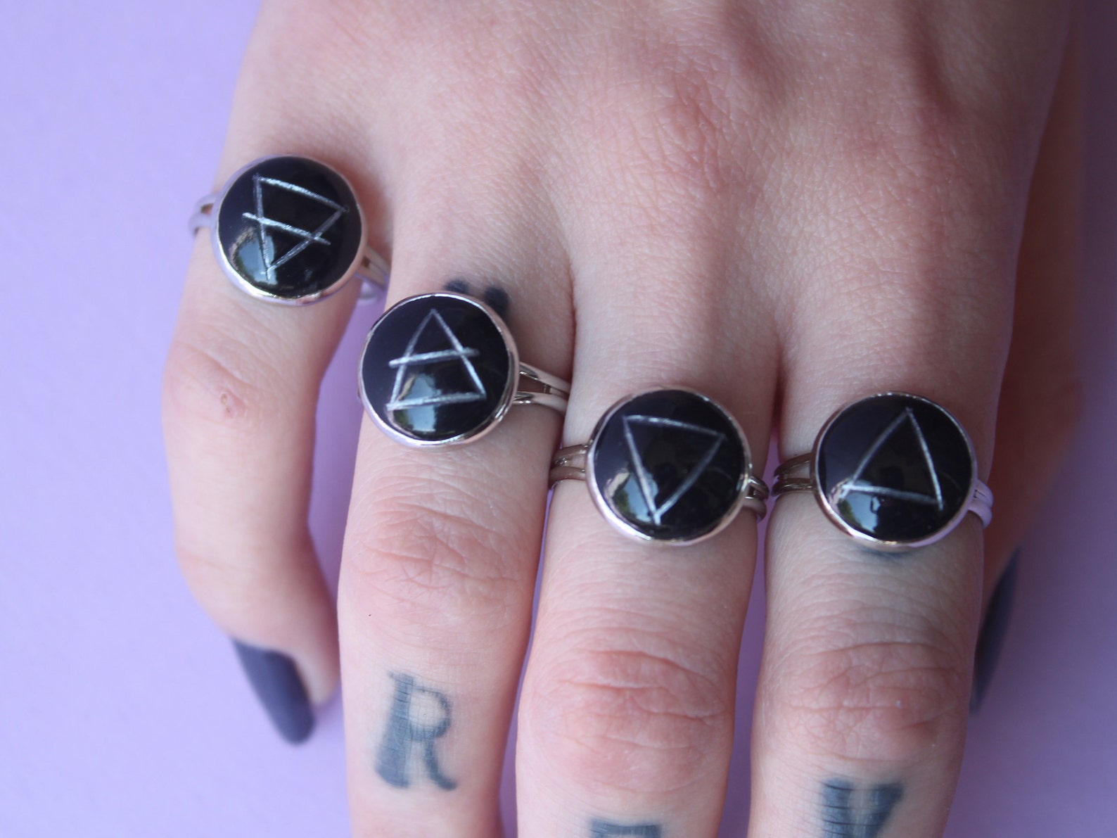 Alchemy Ring / Four Elements / Alchemist Element Symbol / Fire - Etsy